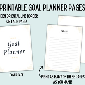 Printable Goal Journal | 2023 Goal Tracker | Habit Tracker, Vision ...