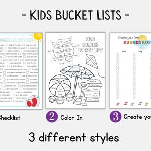 Kids Summer Planner Printables | Summer Checklist Activity Bundle ...