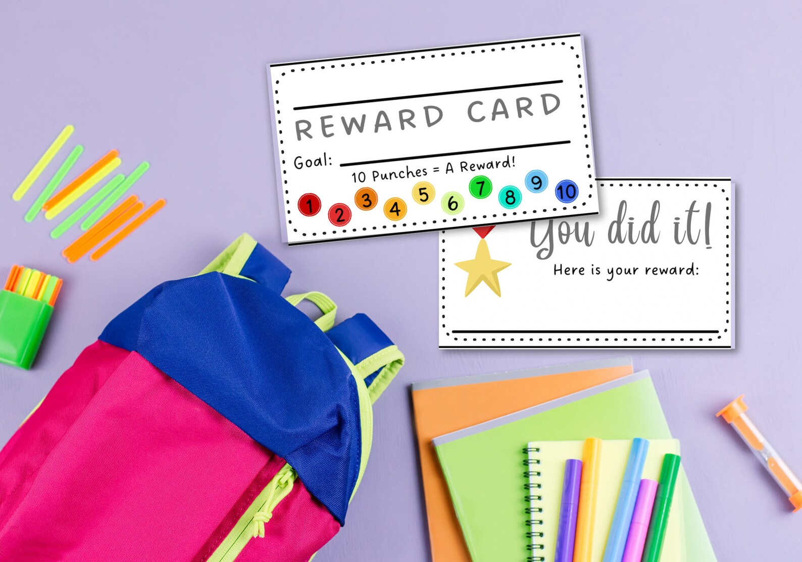 Kids Printable Reward Cards Reward Punch Card for Kids Reward Coupons ...