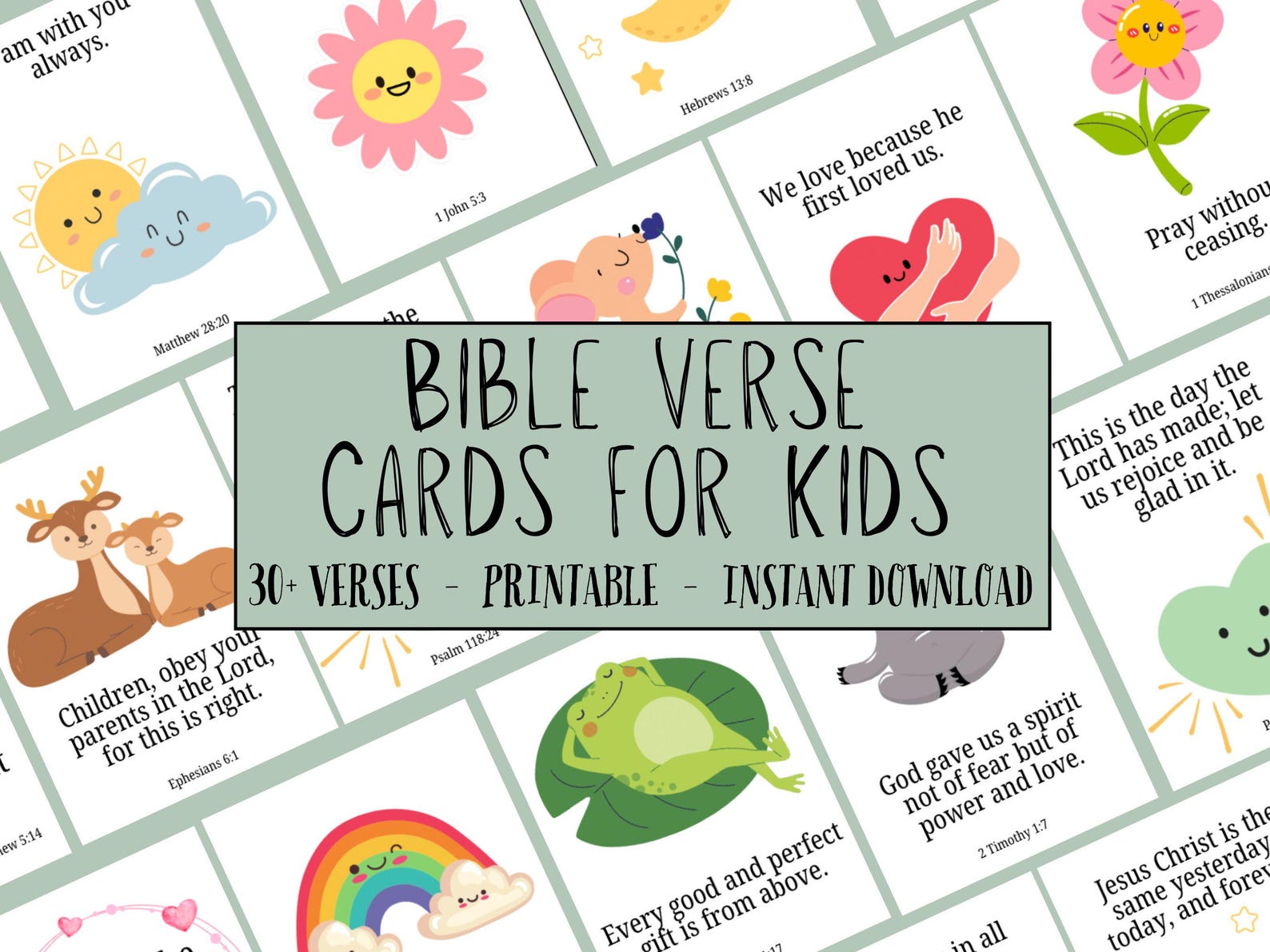 Bible Verse Cards for Kids | Printable Scripture Cards for Children ...