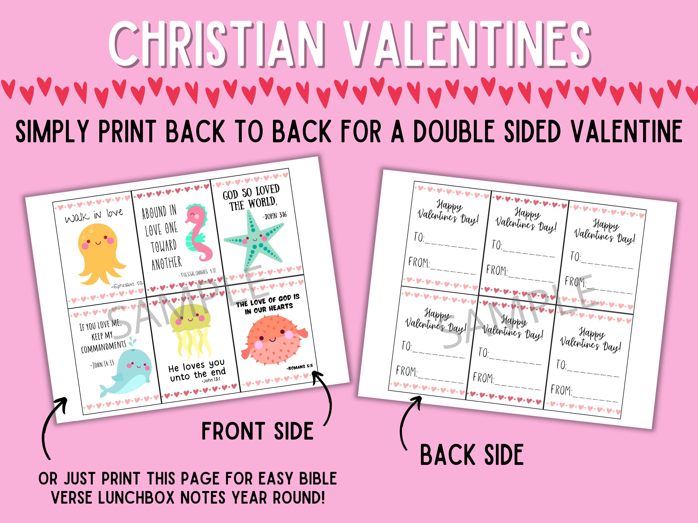Bible Verse Valentines | Printable Christian Valentines Day Cards ...