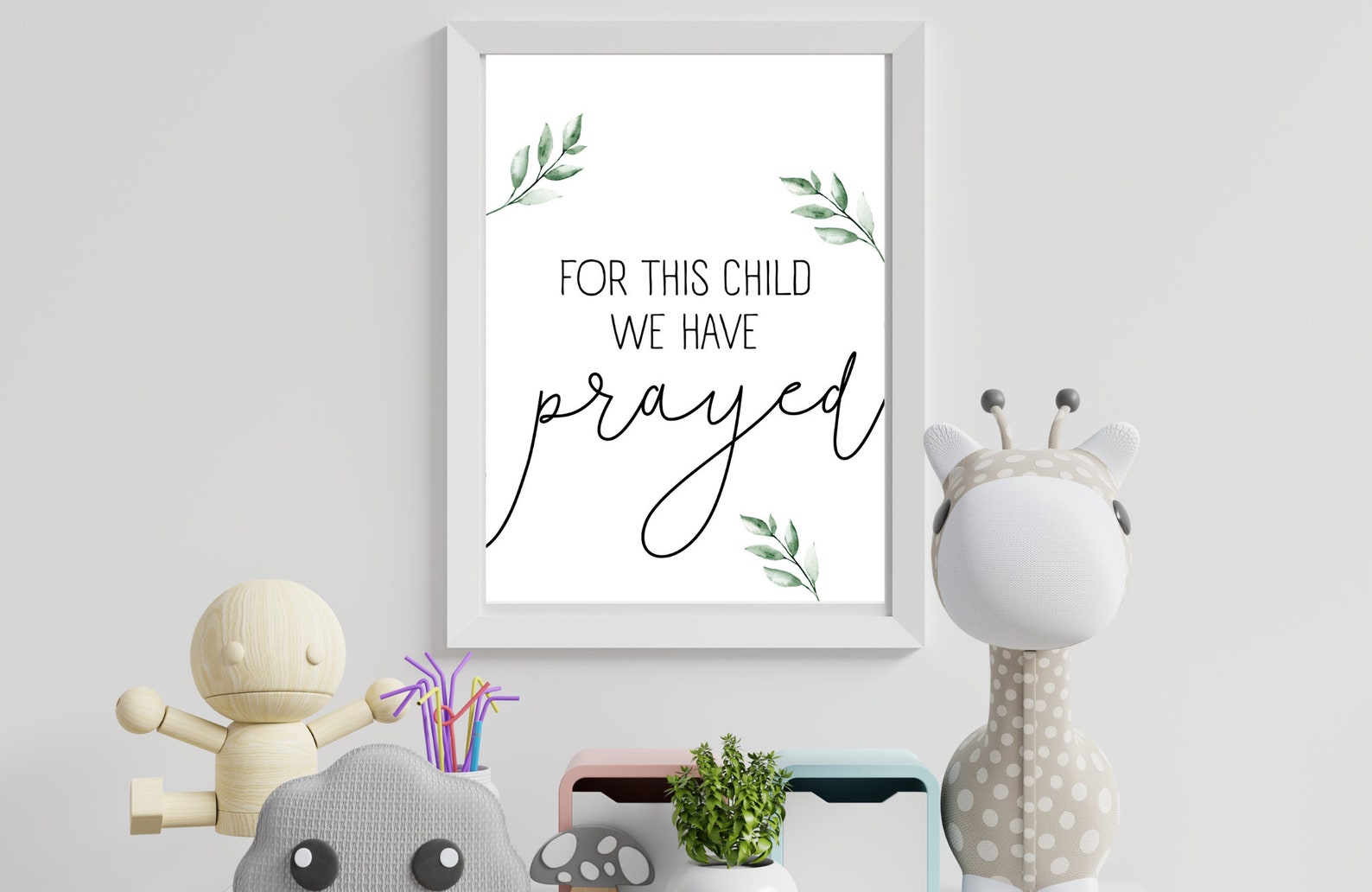 For This Child We Have Prayed Nursery Art Printable Watercolor Nursery ...