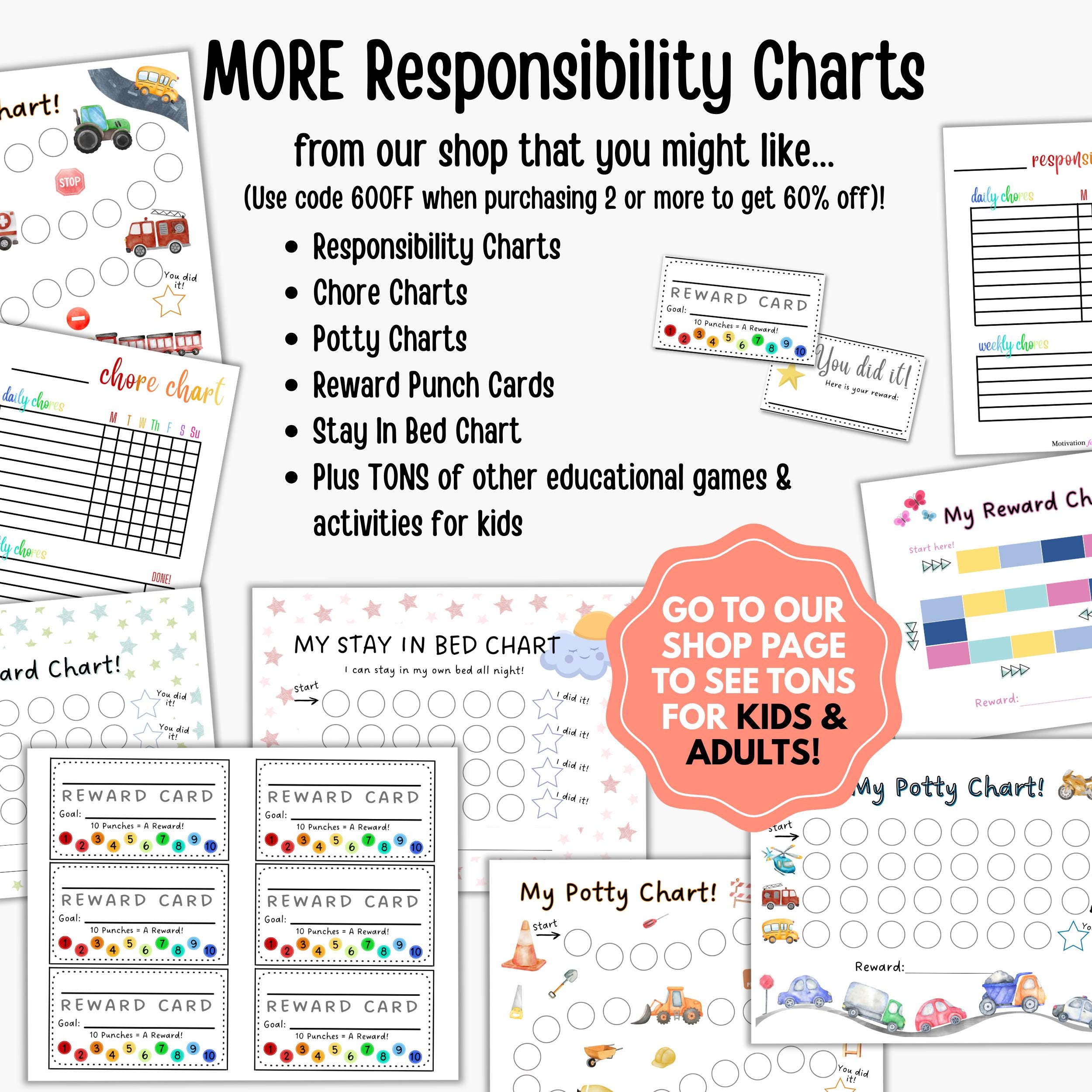 Kids Reward Chart Printable Vehicle Themed | Reward Sticker Chart ...