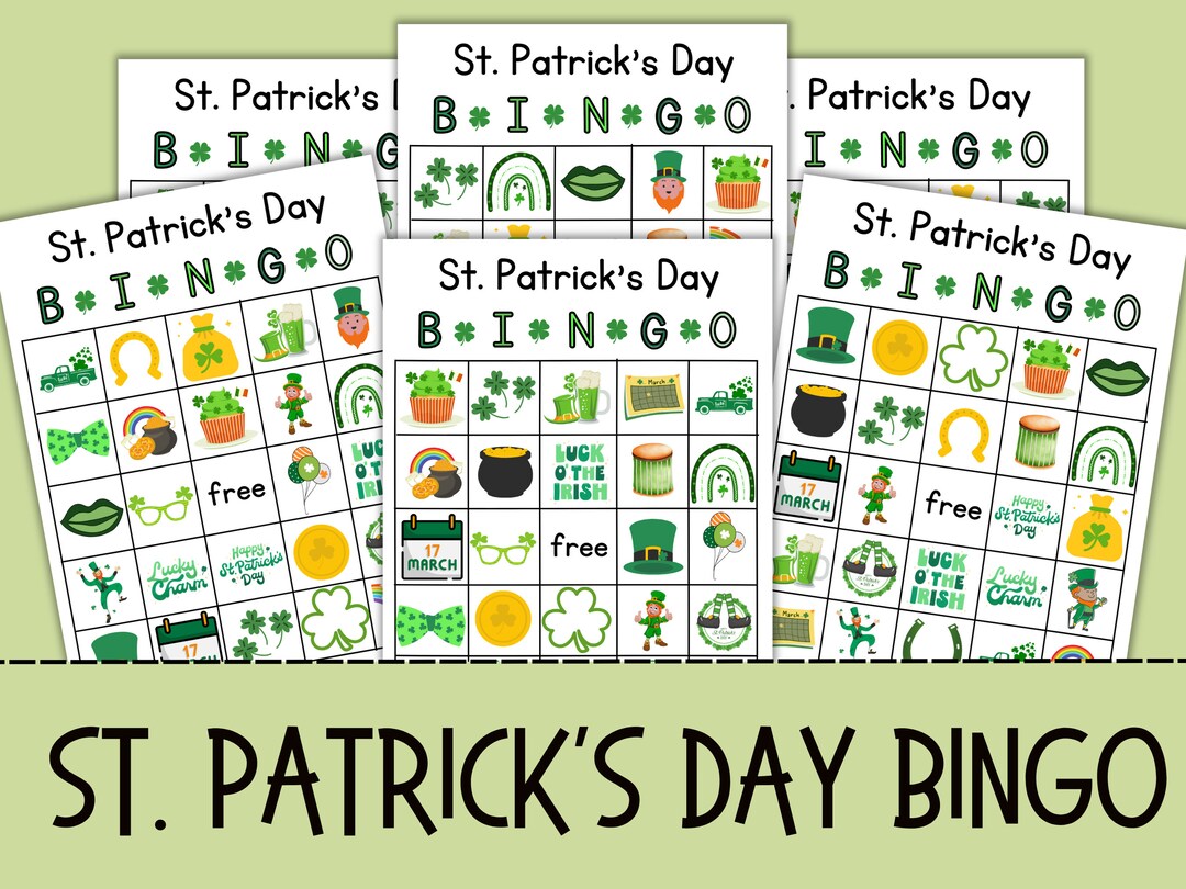 St. Patrick’s Day Printable Bingo Cards | St. Patrick’s Day Activities ...