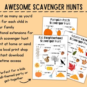 Fall Scavenger Hunt for Kids | Printable Pumpkin Patch Activity ...