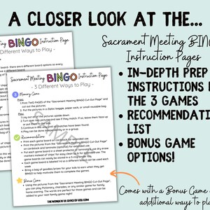 Sacrament Games | BINGO | LDS Games for Kids | Printable Church Bingo ...
