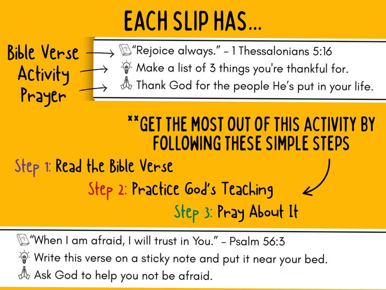 Printable 100 Bible Verses for Kids With Activities & Prayer Prompts ...