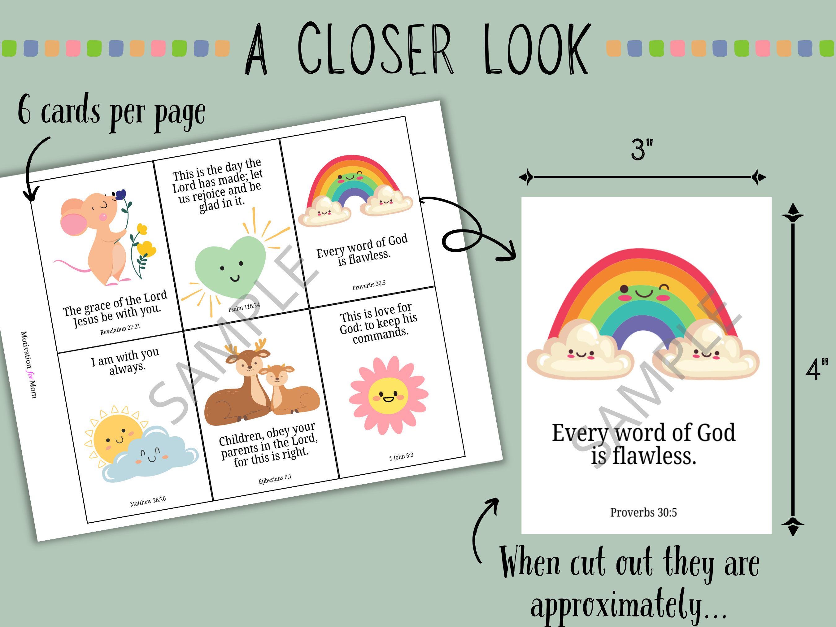 Bible Verse Cards for Kids | Printable Scripture Cards for Children ...