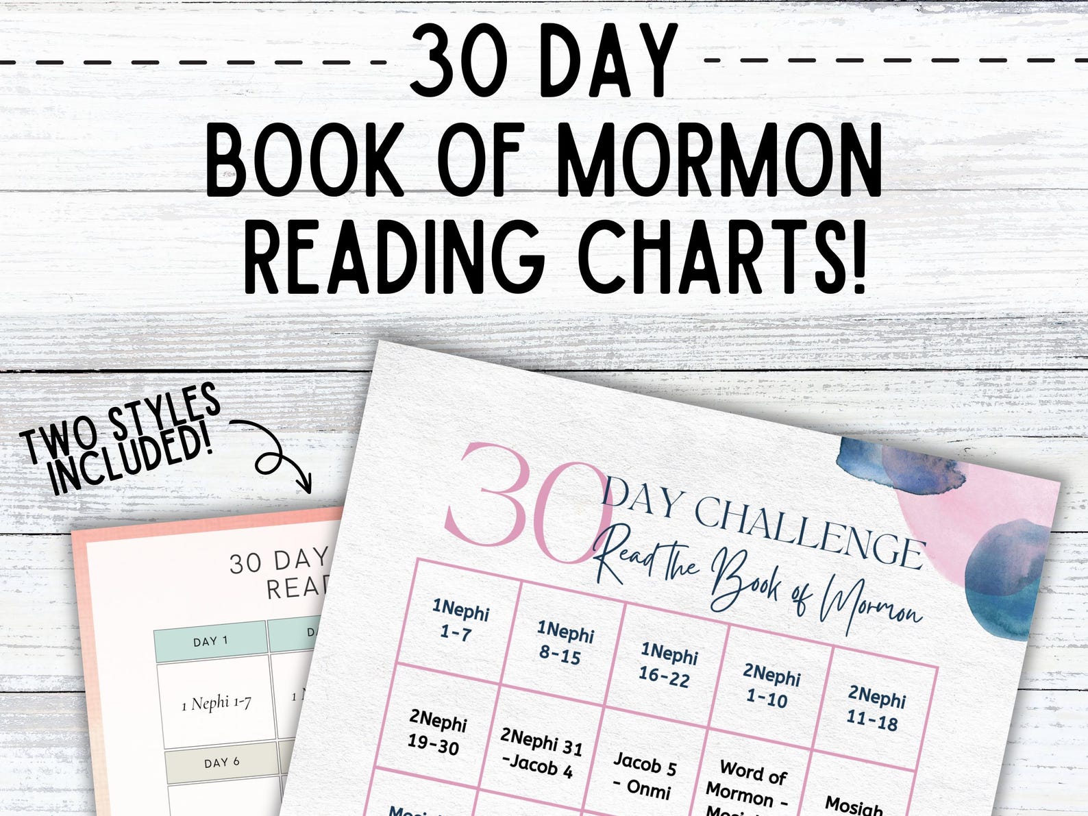 30 Day Book of Mormon Reading Chart | Printable Reading Chart | LDS ...