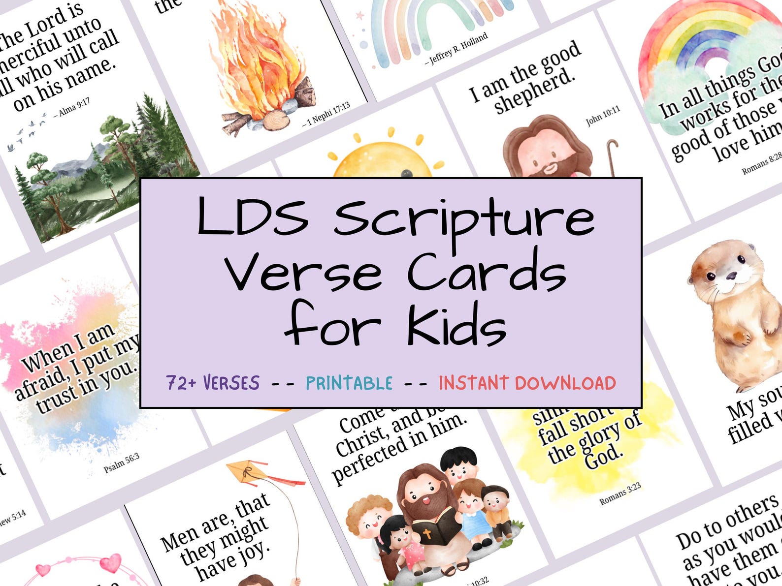 LDS Scripture Cards for Kids | Book of Mormon, Bible Verses & LDS ...