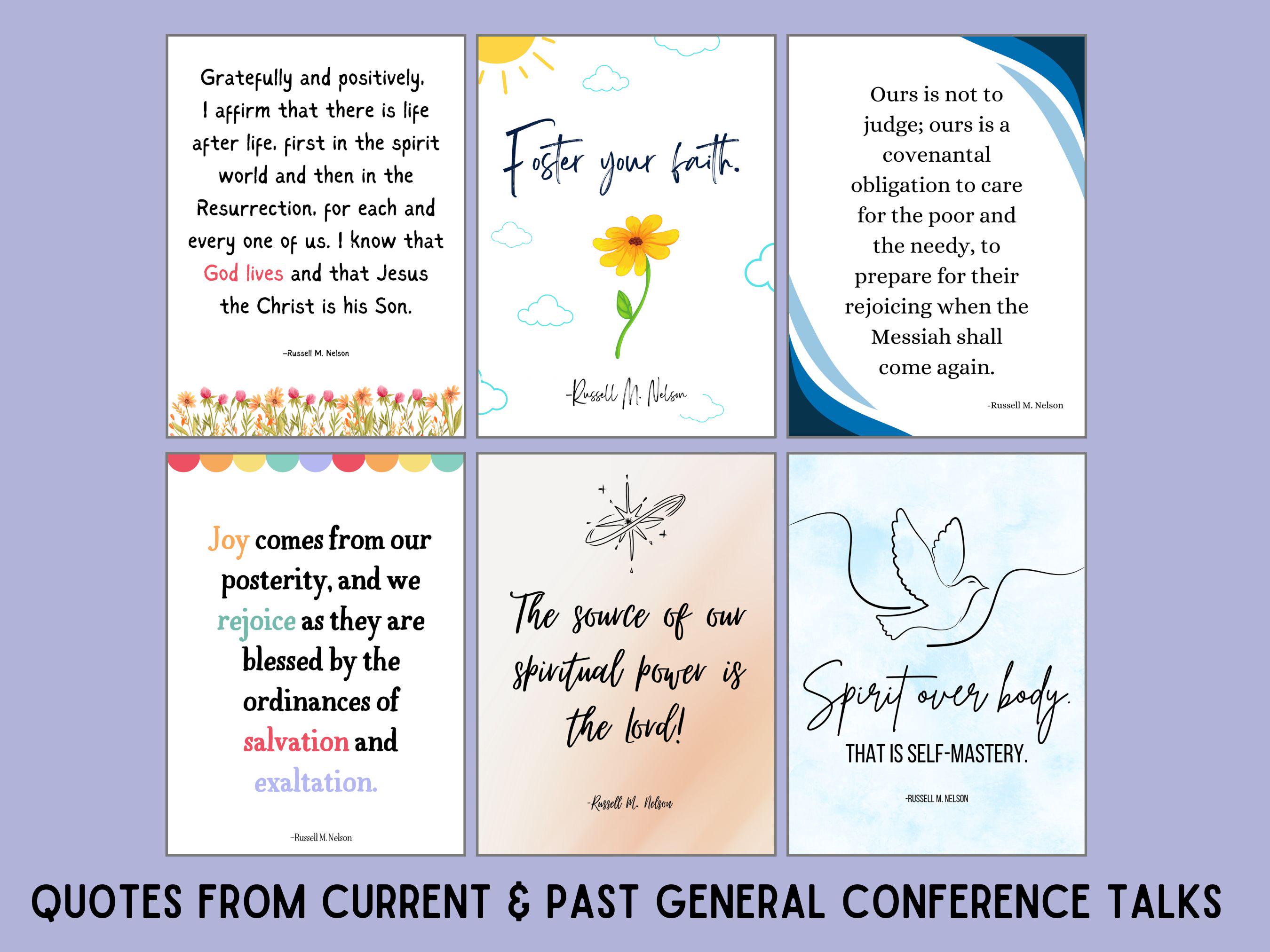 LDS Quotes by President Nelson From General Conference | Printable LDS ...