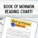 Printable Book of Mormon Reading Chart | Printable Reading Chart | LDS ...