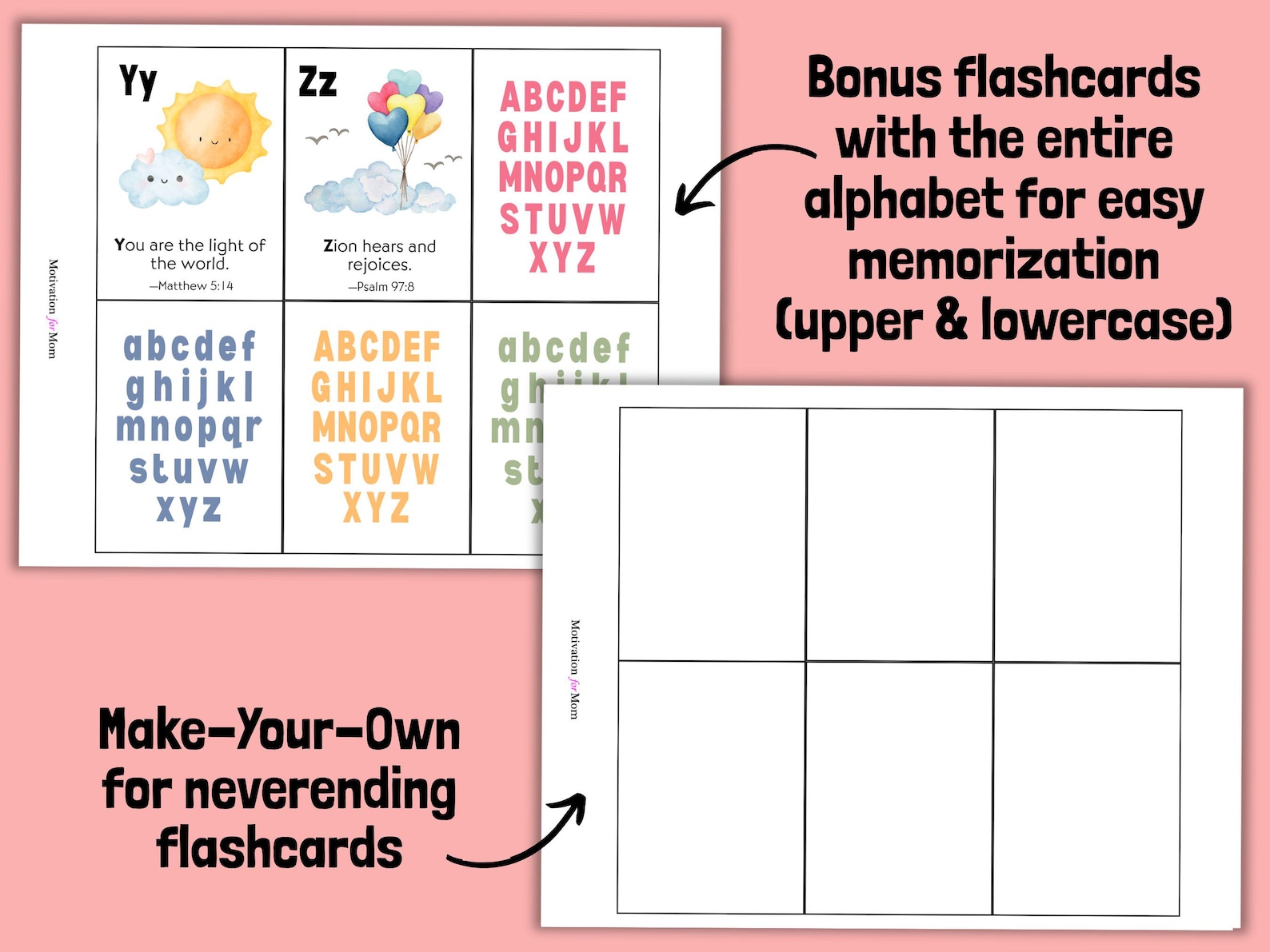 Printable ABC Bible Verses for Kids | 26 Scripture Cards A–Z ...