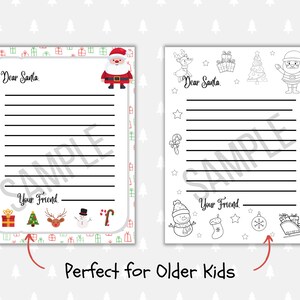 Kids Letter to Santa Bundle | Printable Kids Christmas Letter to Santa ...