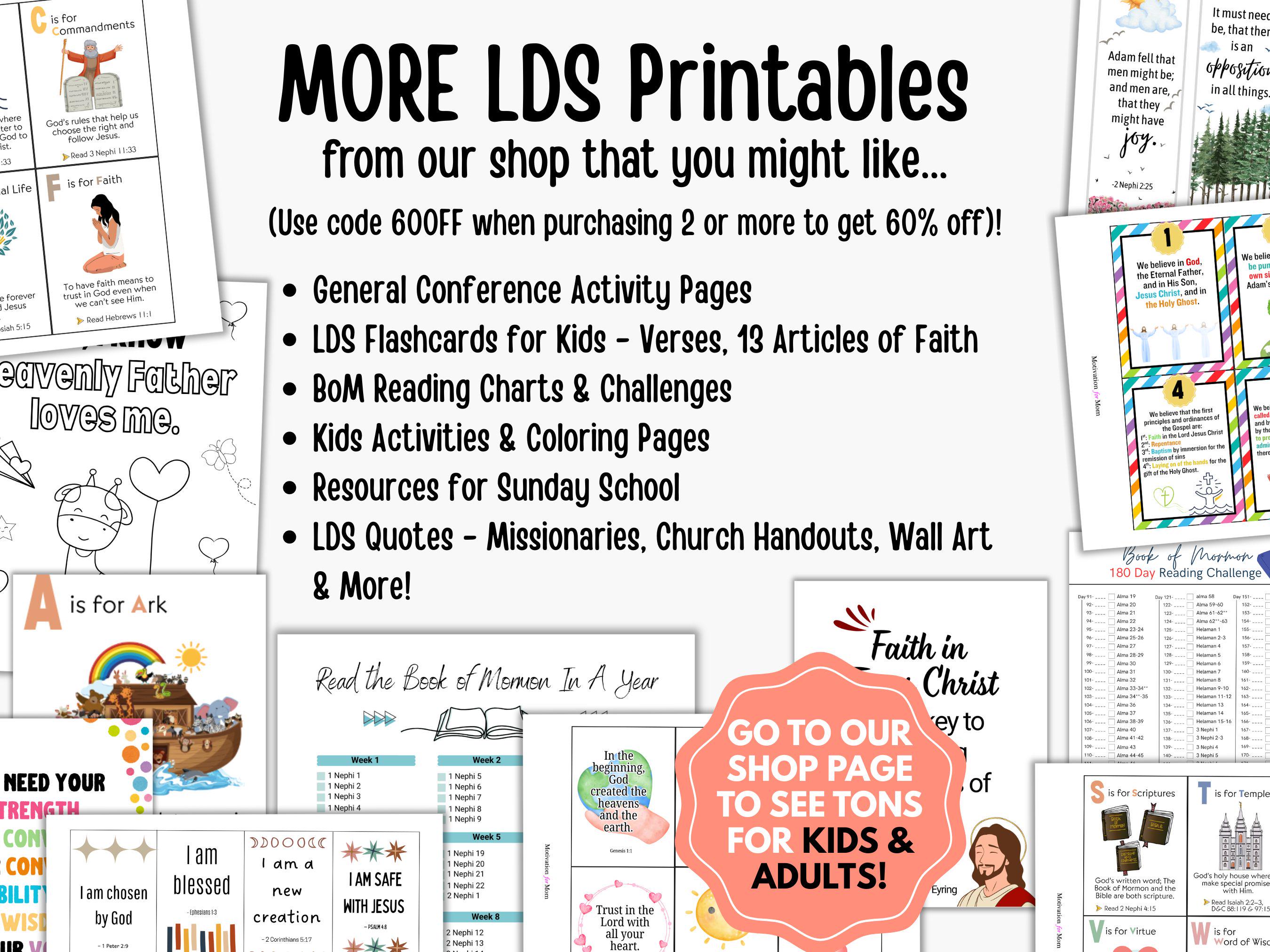 Printable LDS Bookmarks | LDS Quotes, Bible Verses, Book of Mormon ...