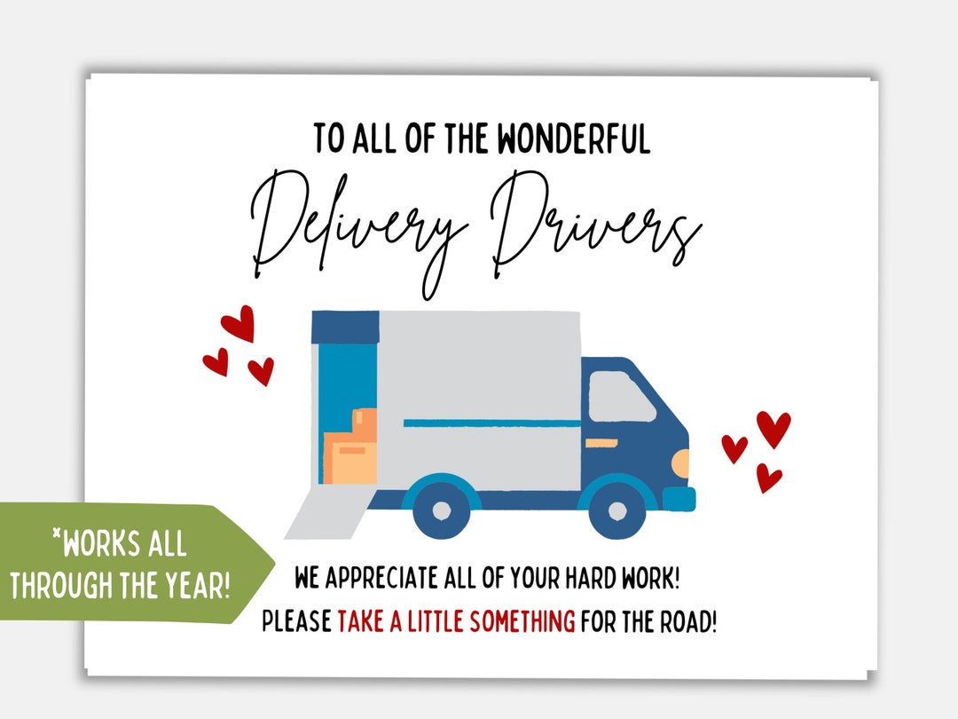 Printable Delivery Driver Sign | Christmas Delivery | Take A Treat Sign ...
