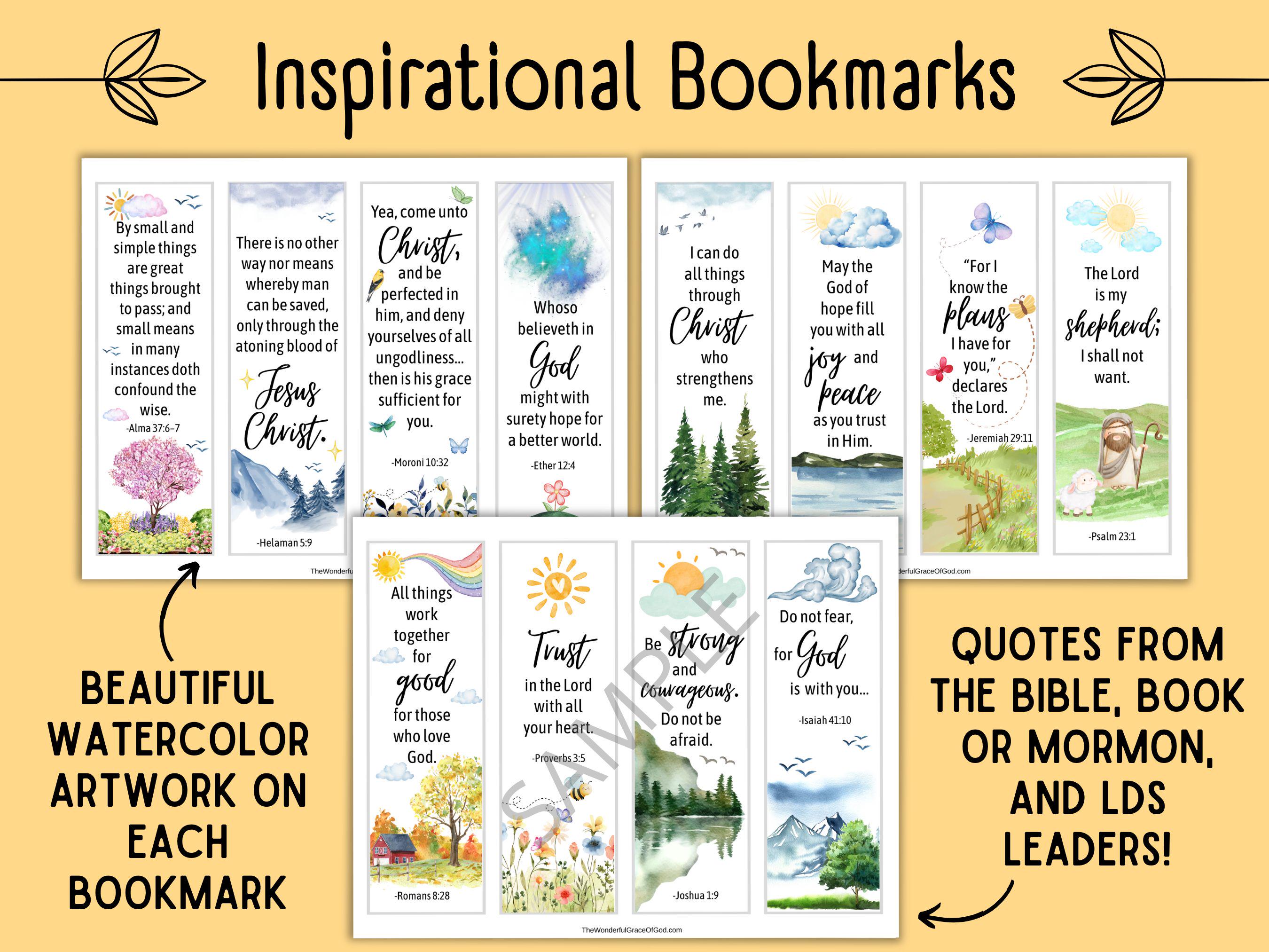 Printable LDS Bookmarks | LDS Quotes, Bible Verses, Book of Mormon ...