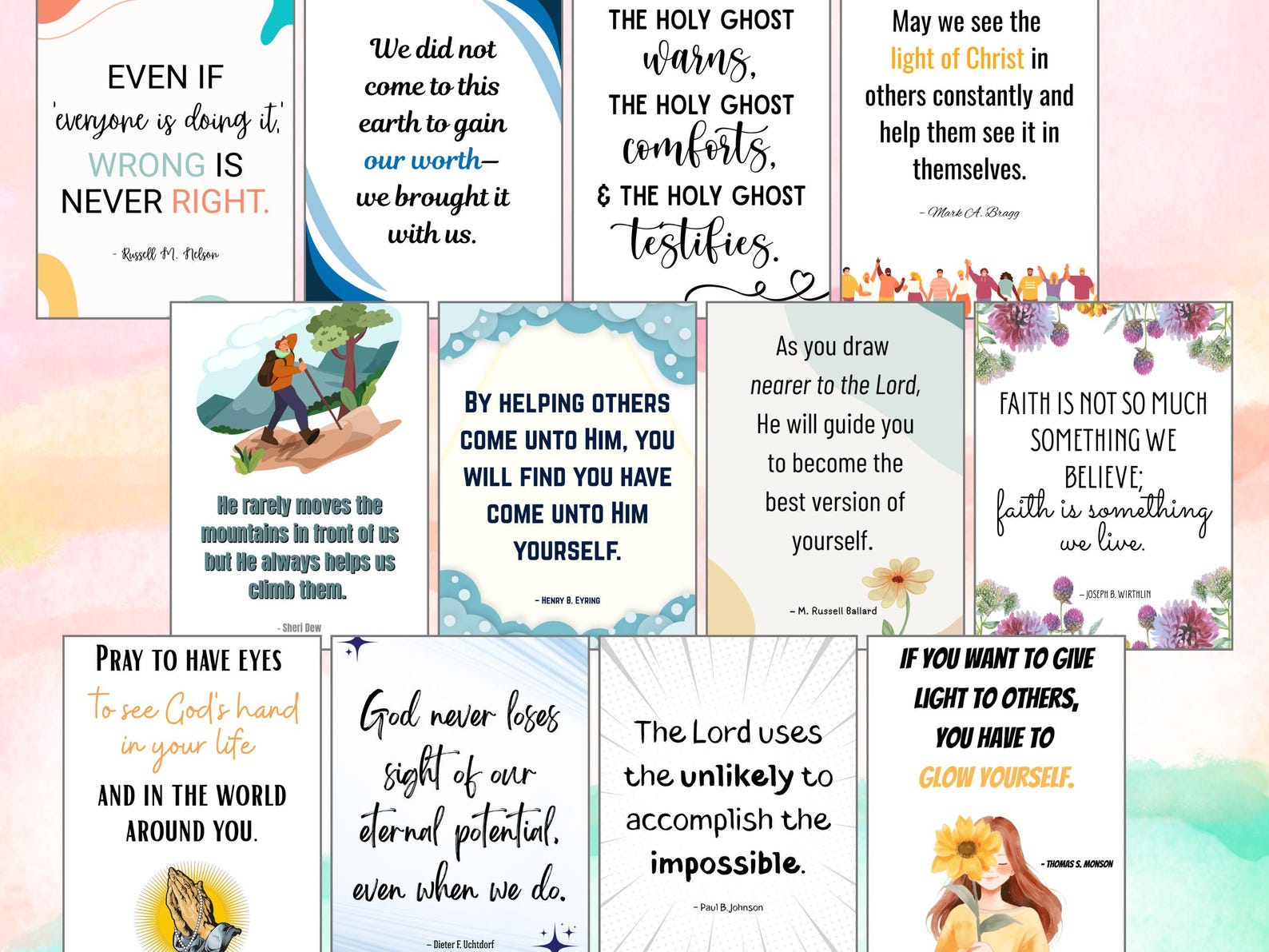 50 Printable LDS Quotes | Inspirational LDS Wall Art | LDS Gifts ...