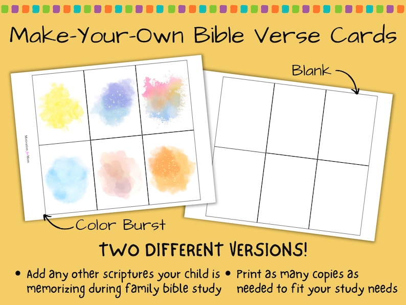 Bible Verse Cards for Kids | Printable Scripture Cards for Children ...