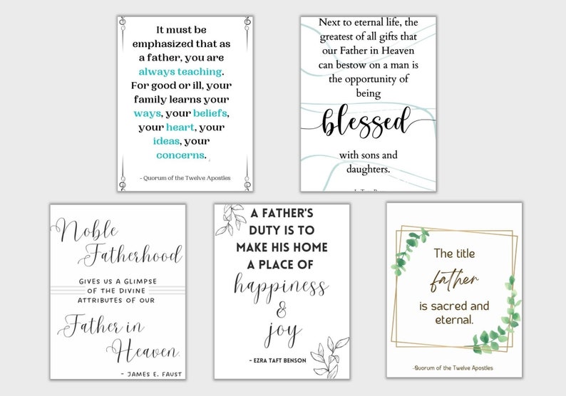 LDS Father's Day Quotes Printable | Father's Day Gifts | Father's Day ...