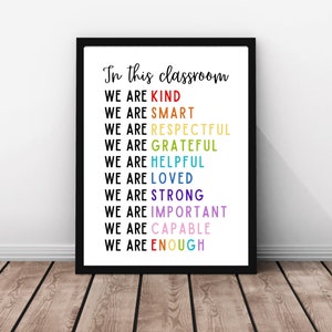 In This Classroom Poster Printable | Classroom Decor | Classroom Rules ...