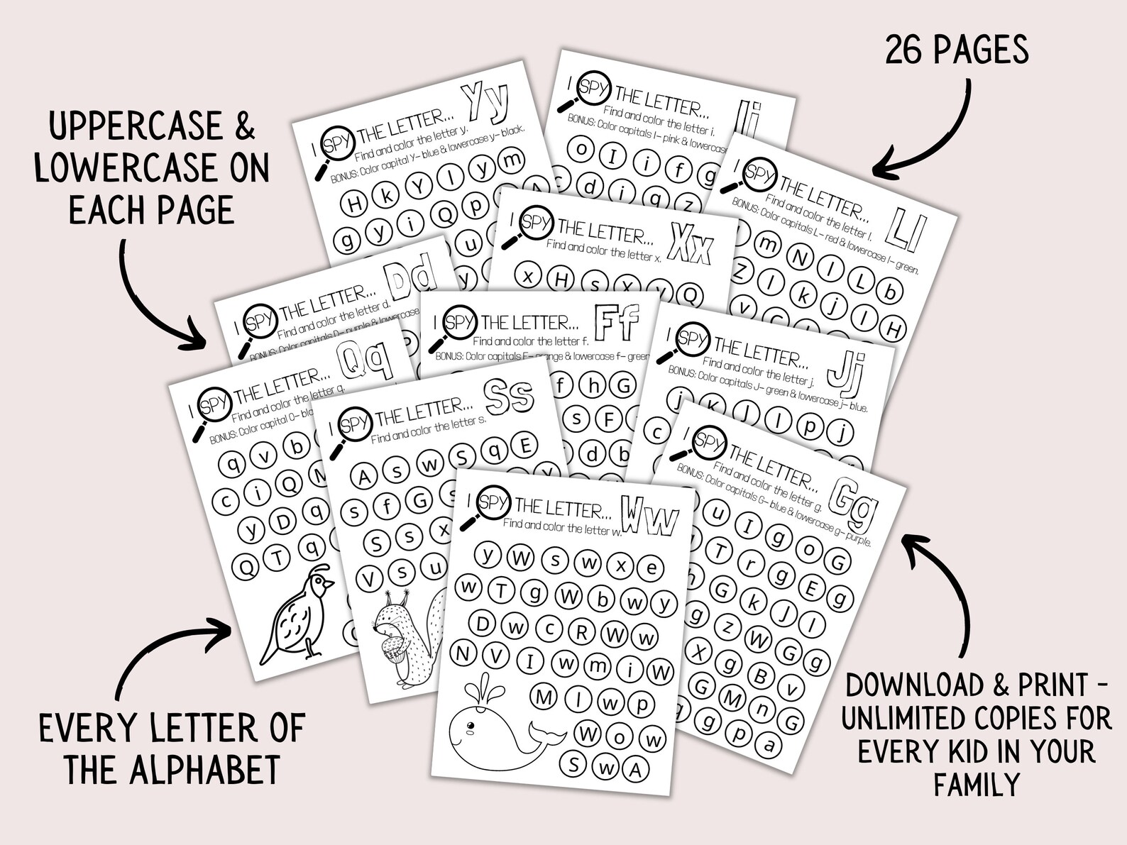 I Spy... Abcs Printable Worksheets | Kids Alphabet Activities ...