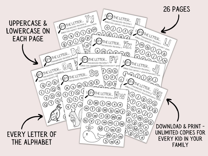 I Spy... Abcs Printable Worksheets | Kids Alphabet Activities ...