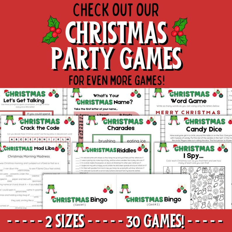 Who’s Most Like Santa Game | Printable Fun Holiday Party Game for Kids ...