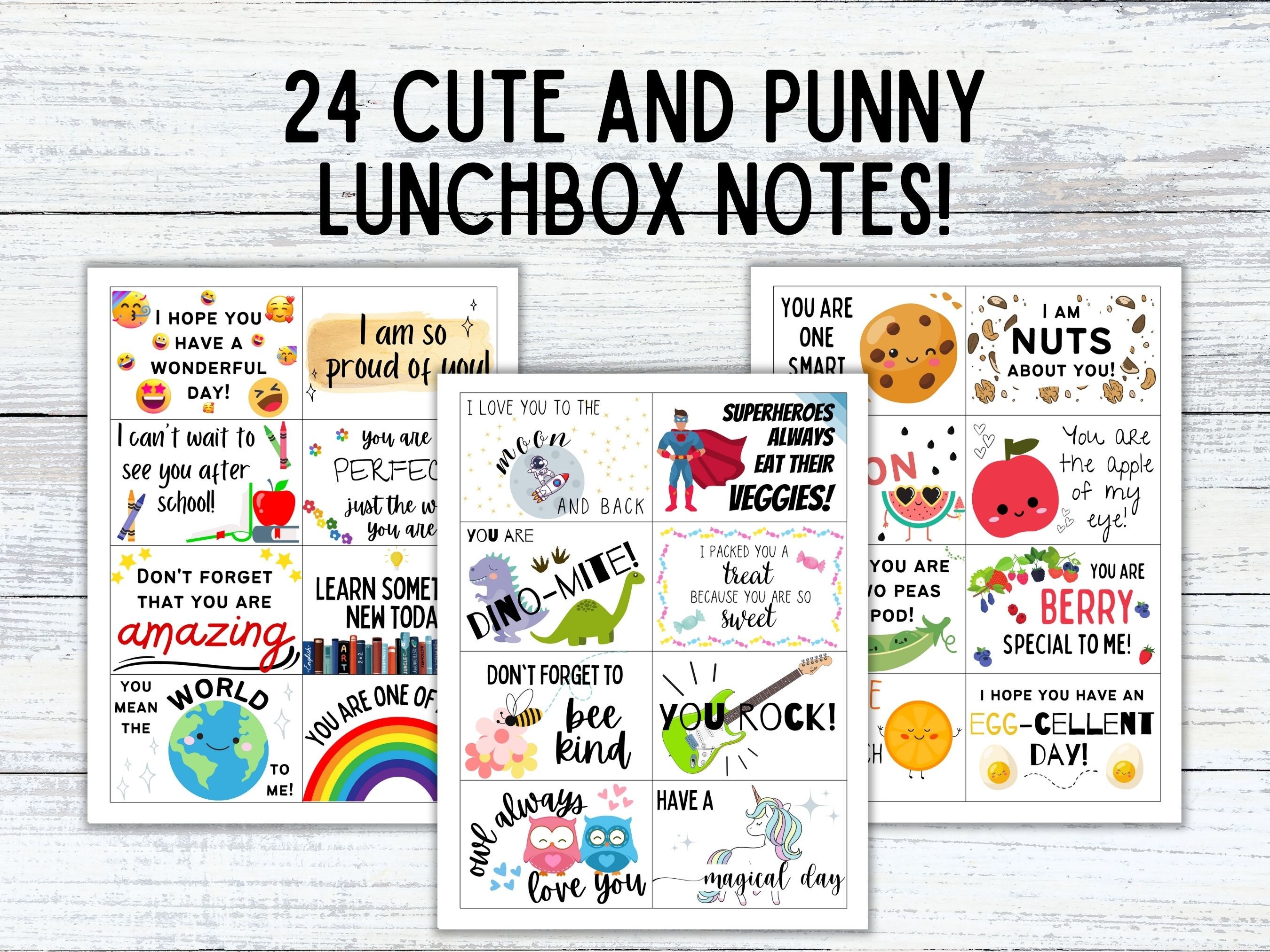 Kids Lunchbox Notes Printable | Lunchbox Jokes for Kids | Positive ...