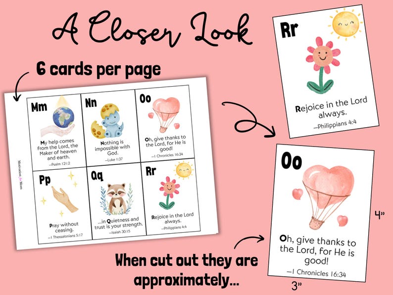 Printable ABC Bible Verses for Kids | 26 Scripture Cards A–Z ...