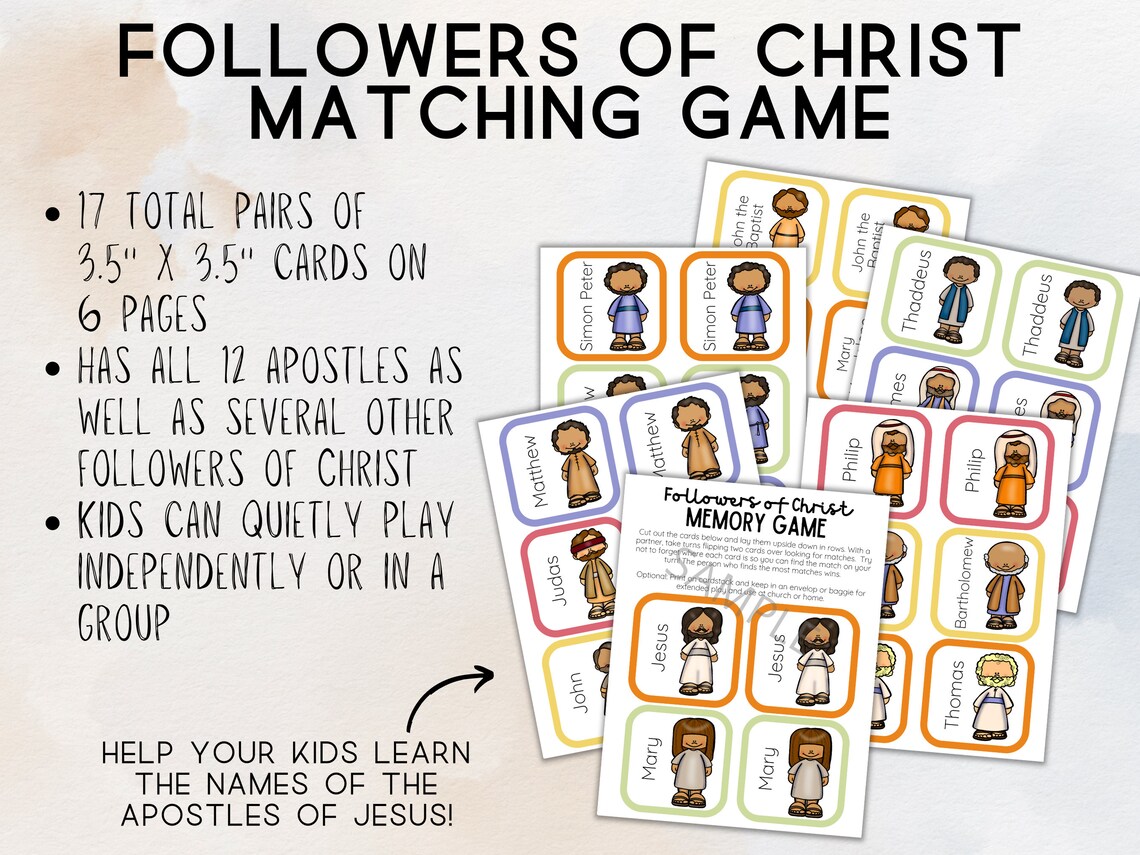 New Testament Kids Activity Bundle Printable Bible Games for Kids New ...