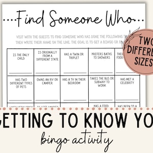 Icebreaker BINGO | Find Someone Who Activity | Getting to Know You ...