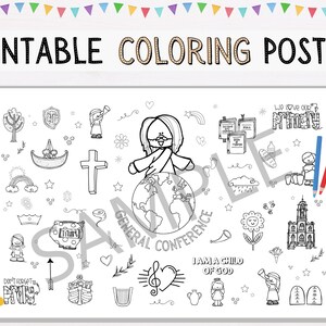 LDS General Conference Coloring Poster for Kids | April 2025 | LDS ...