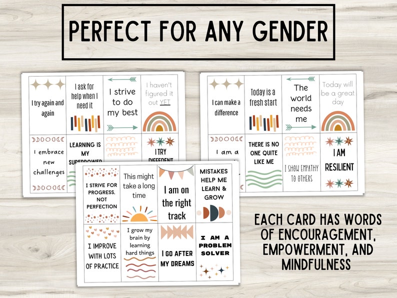 Positive Affirmations for Kids Notes Printable | Children's Mindfulness ...