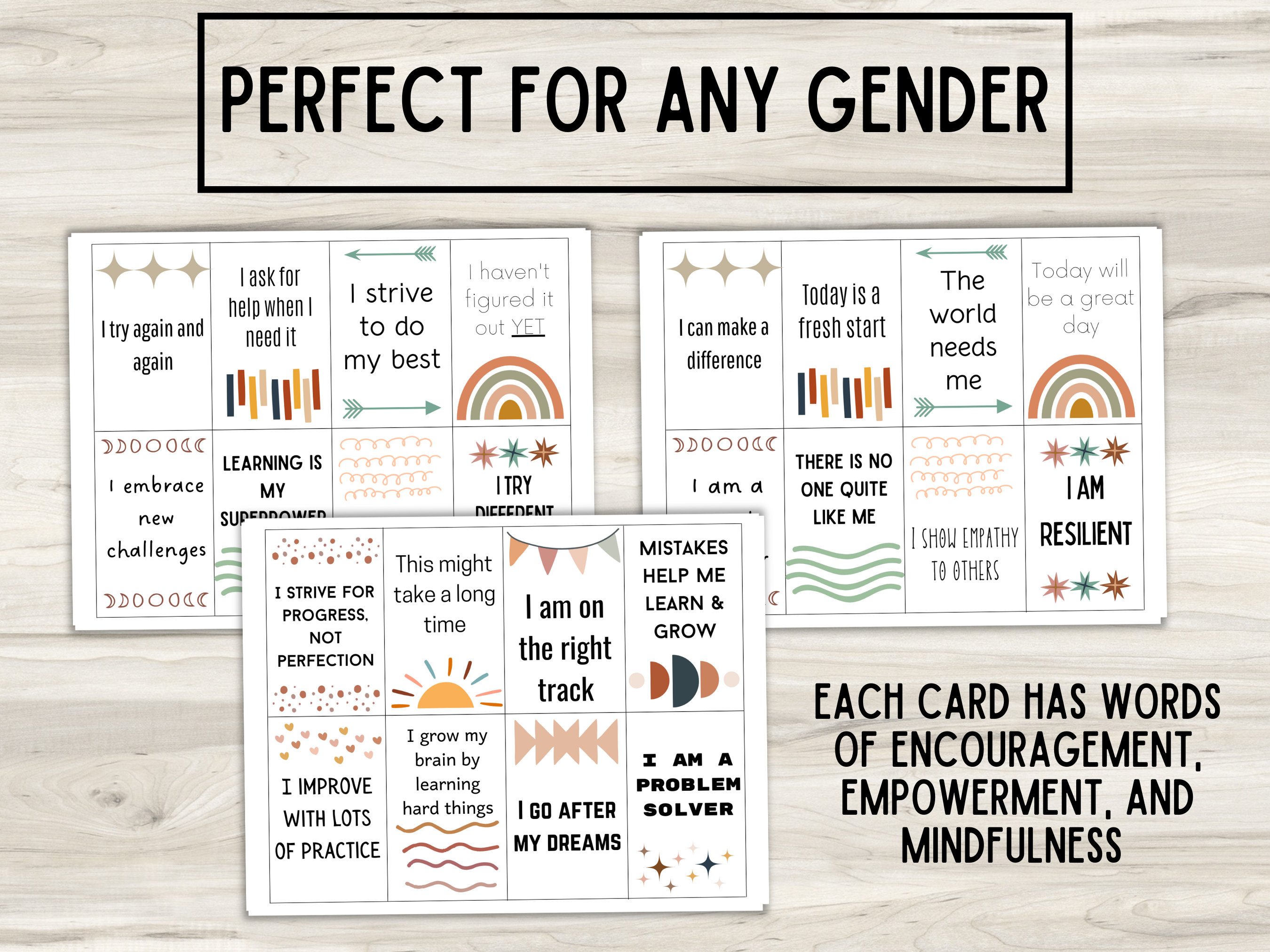 Positive Affirmations for Kids Notes Printable | Children's Mindfulness ...