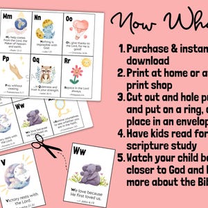 Printable ABC Bible Verses for Kids | 26 Scripture Cards A–Z ...