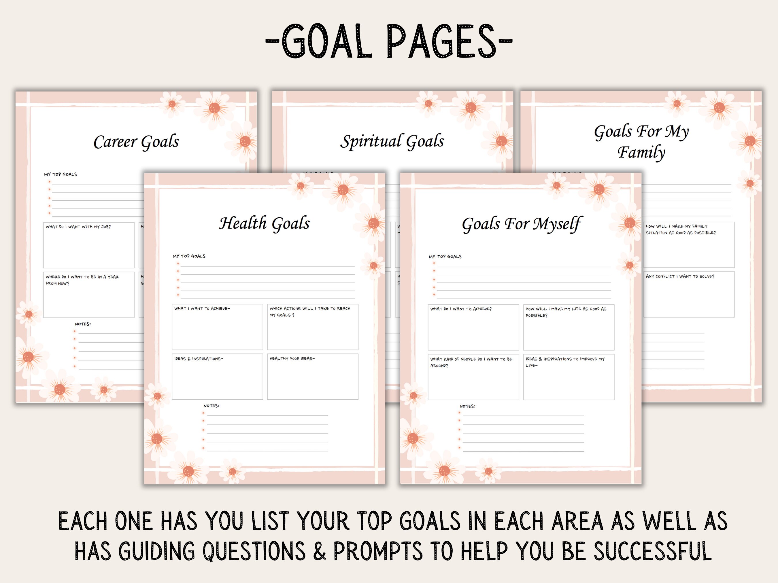 The Ultimate Printable Goal Planner Monthly Planner, Weekly Planner ...