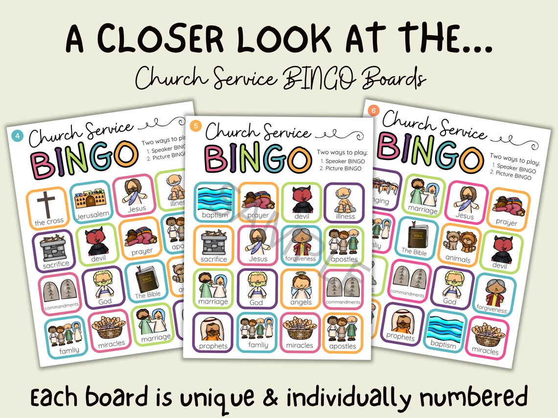 Bible Bingo | Printable Church Bingo | Bible Games for Kids | Printable ...