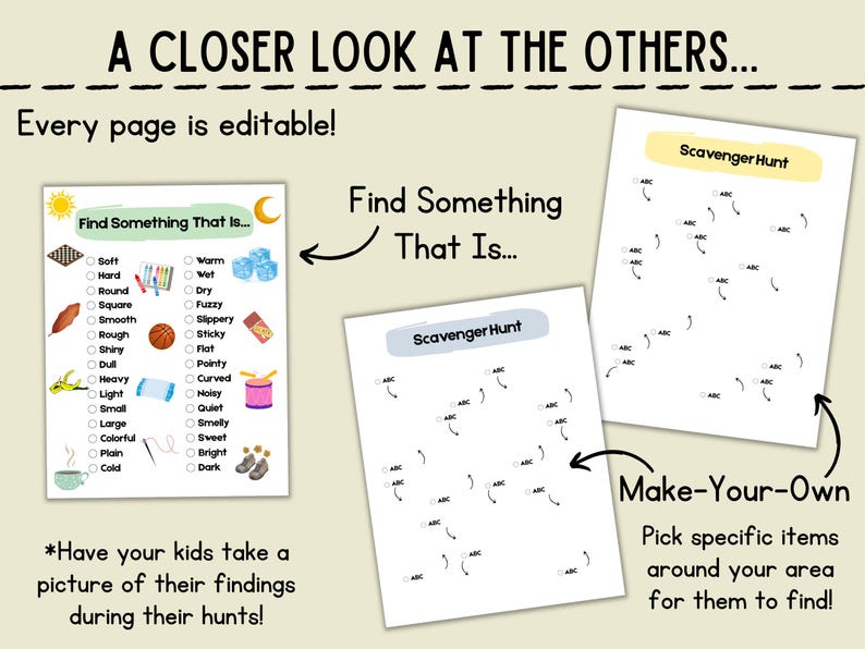 Printable Kids Scavenger Hunts | Indoor & Outdoor At-home Scavenger ...