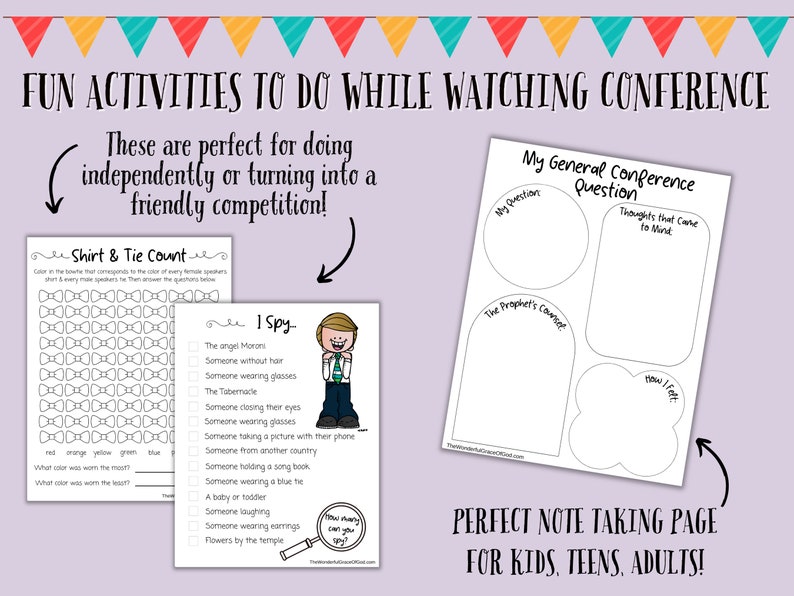 General Conference Activity Packet for Kids | LDS Coloring Pages ...