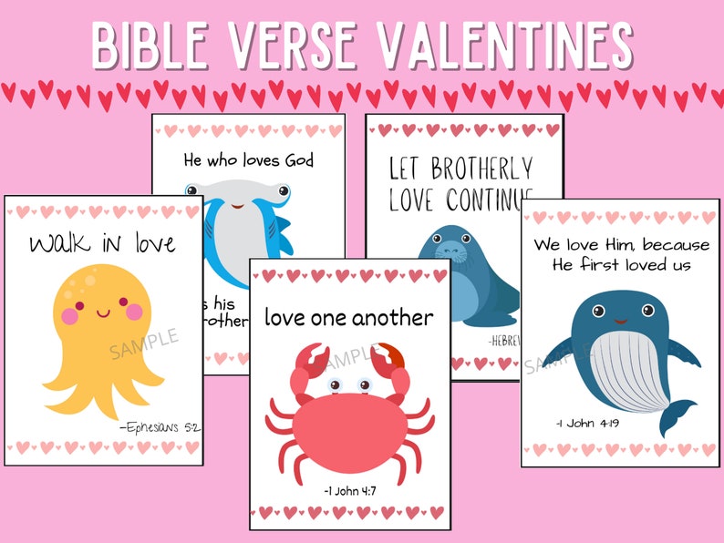 Bible Verse Valentines | Printable Christian Valentines Day Cards ...