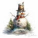 Christmas Snowman Clip Art 12 High Quality Images Digital Planner ...