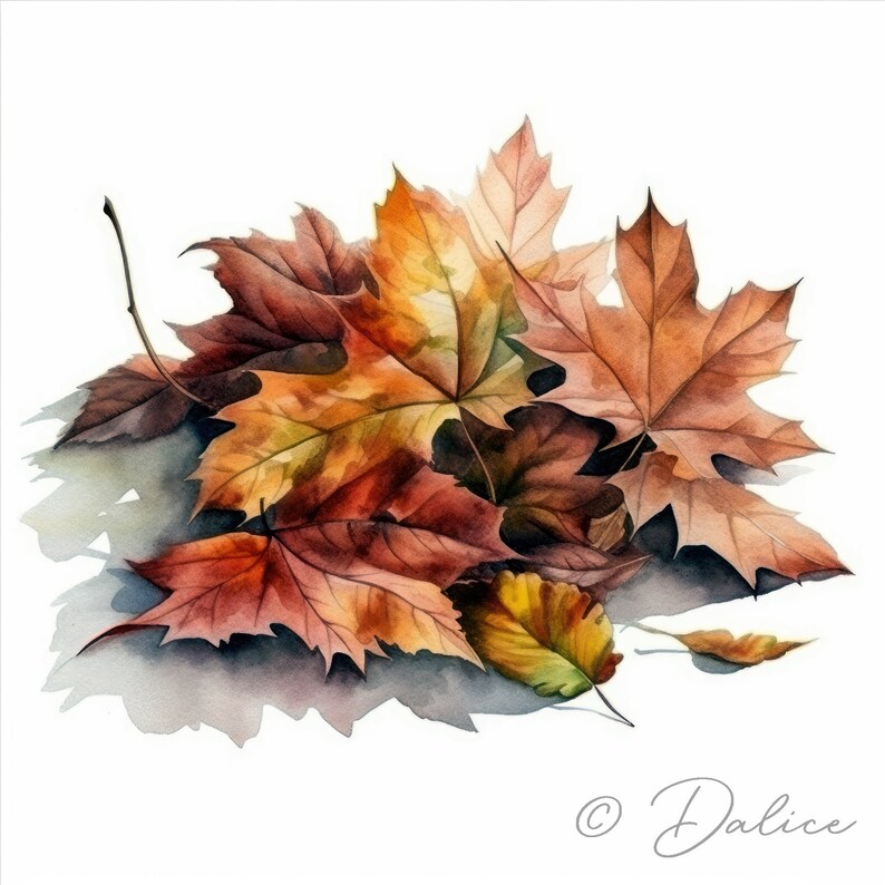 Autumn Leaves Clip Art 12 High Quality Images Digital - Etsy