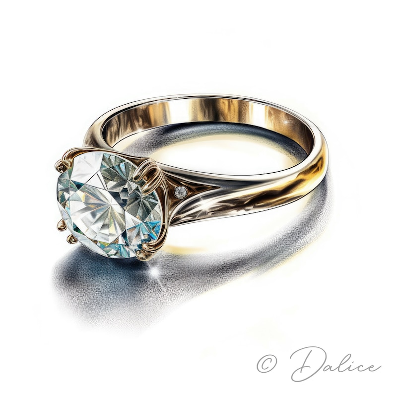 Engagement Ring Clip Art 12 High Quality Images Digital - Etsy
