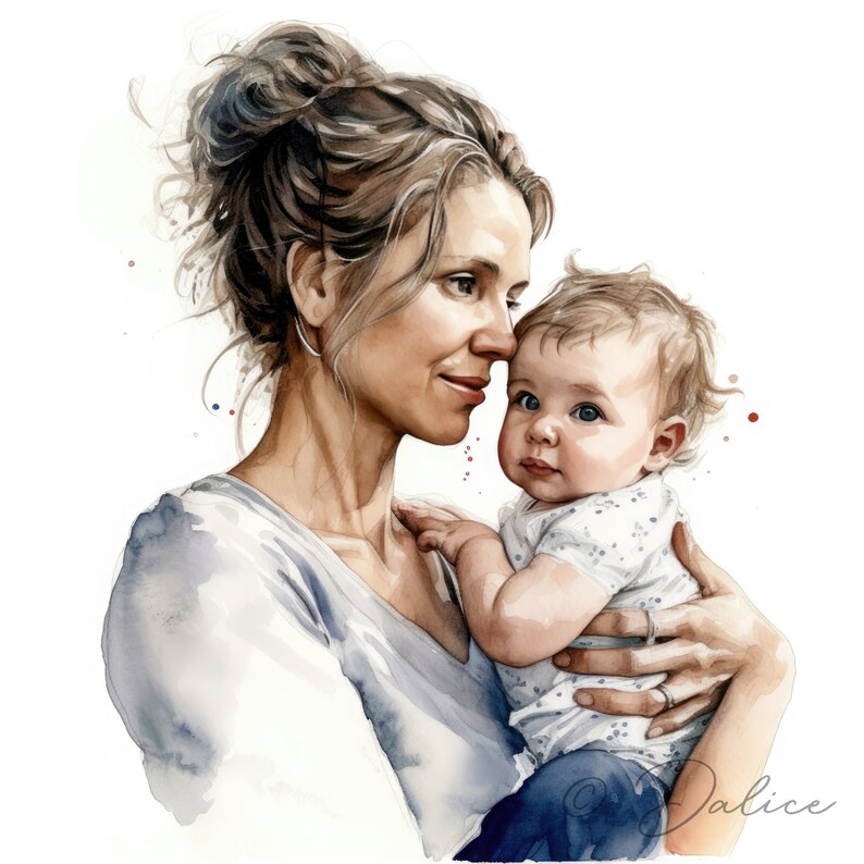 Mum and Baby Clip Art 12 High Quality Images Digital - Etsy