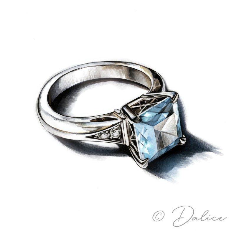 Engagement Ring Clip Art 12 High Quality Images Digital - Etsy