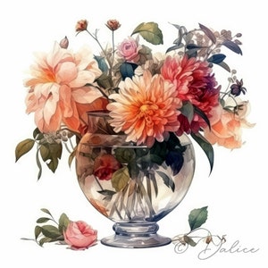 Vase of Flowers Clip Art - 12 High Quality Images - Digital Planner ...