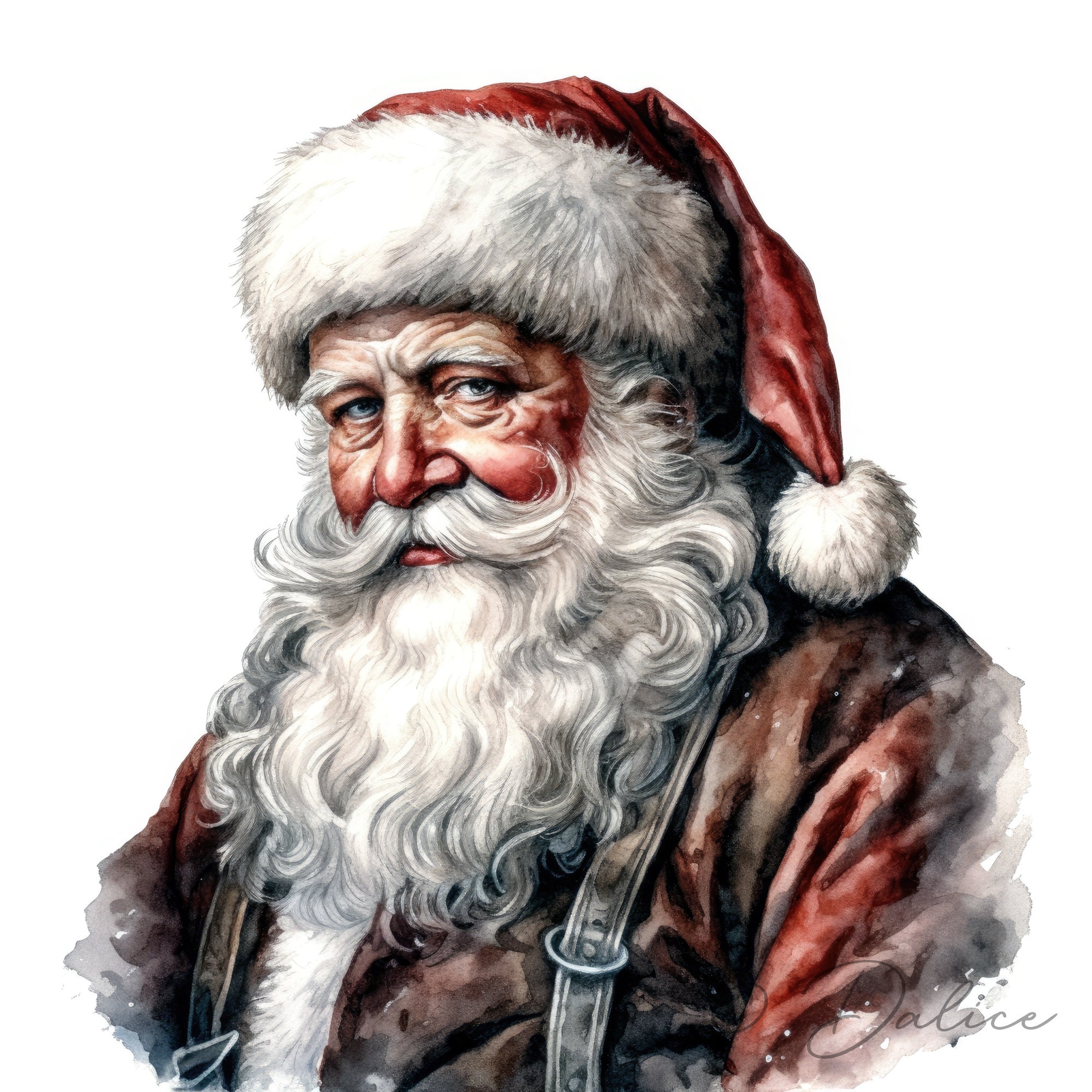 Santa Claus Clip Art 12 High Quality Images Digital - Etsy