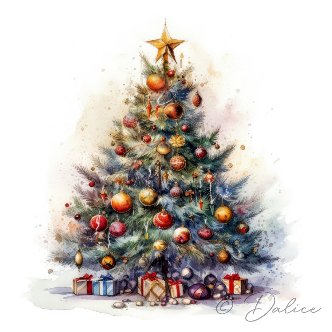 Christmas Tree Clip Art - 12 High Quality Images - Digital Planner ...