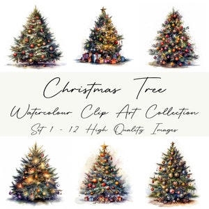 Christmas Tree Clip Art - 12 High Quality Images - Digital Planner ...